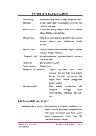 95394 aspirin dan metil salisilat amel | DOCX