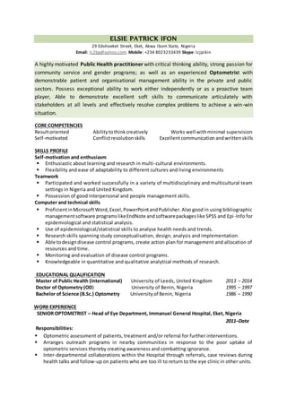 Elsie Ifon Current CV | DOCX