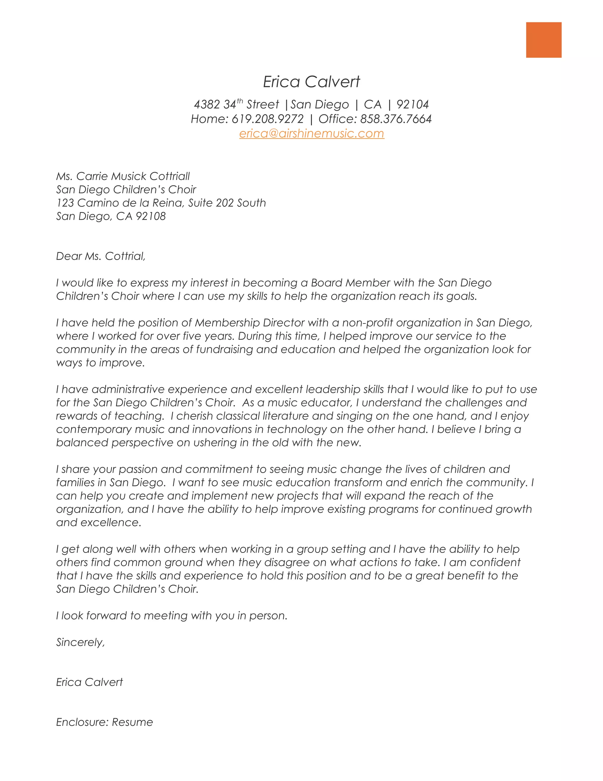 Erica Calvert Resume | DOC