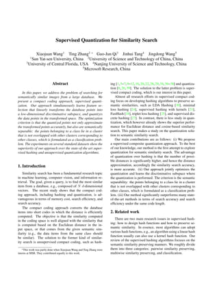 Supervised Quantization for Similarity Search (camera-ready) | PDF | Search | Internet