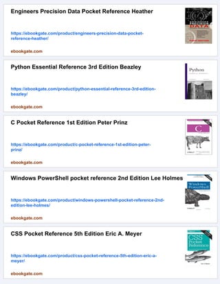 Python pocket reference 5ed. Edition Mark Lutz | PDF
