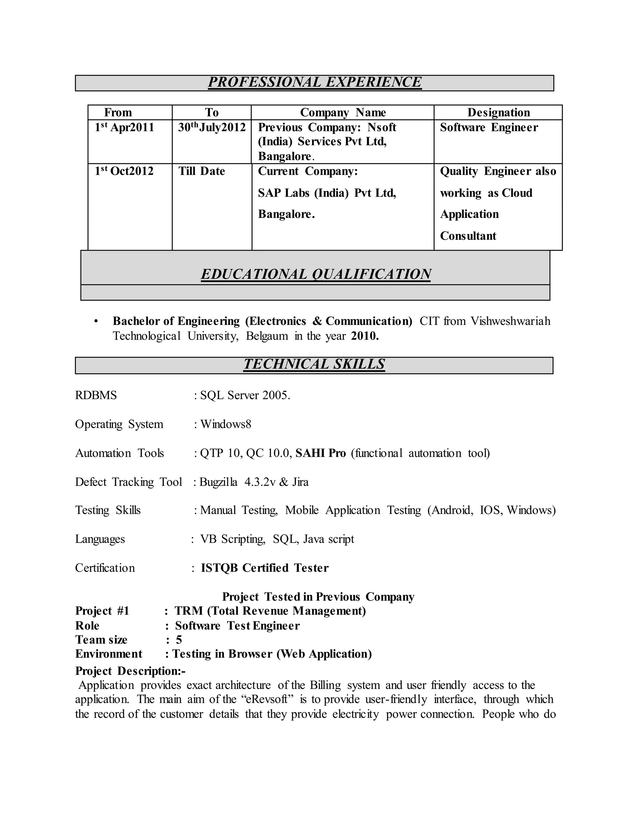 Chethan Updated Resume | DOCX | Operating Systems | Computer Software ...