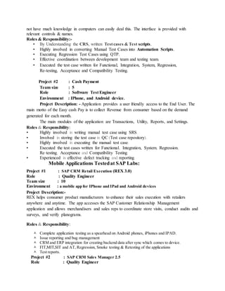 Chethan Updated Resume | DOCX | Operating Systems | Computer Software ...