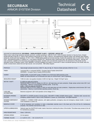 Kreativa Group - Collbaix Armor Technical Specs | PDF