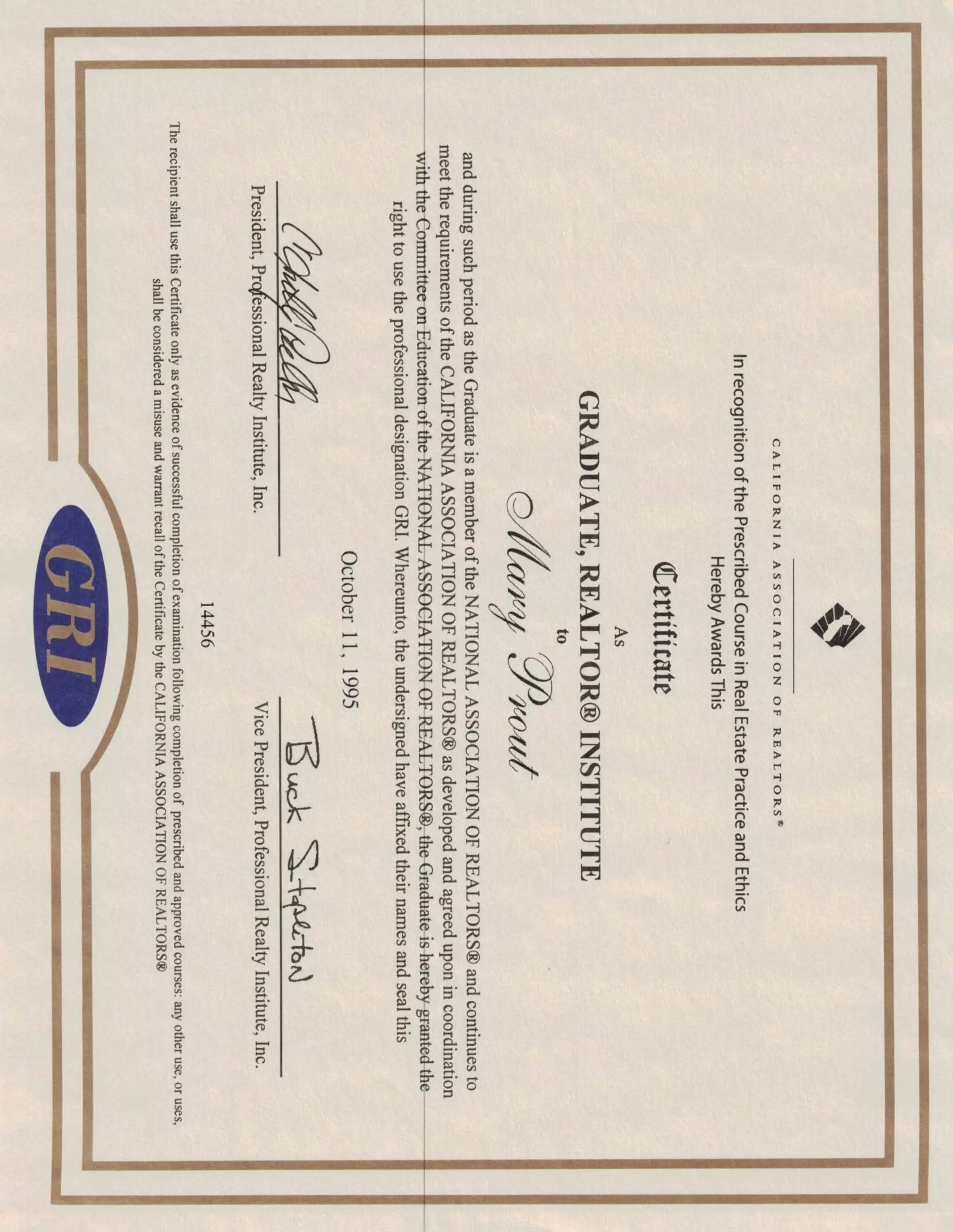 GRI Certificate | PDF