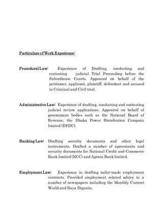 Curriculum Vitae of Md. Ariful Hoque (Lawyer) | DOCX