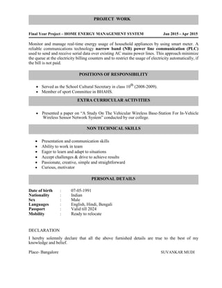 Suvankar Mudi _Resume-- | PDF | Technology & Computing