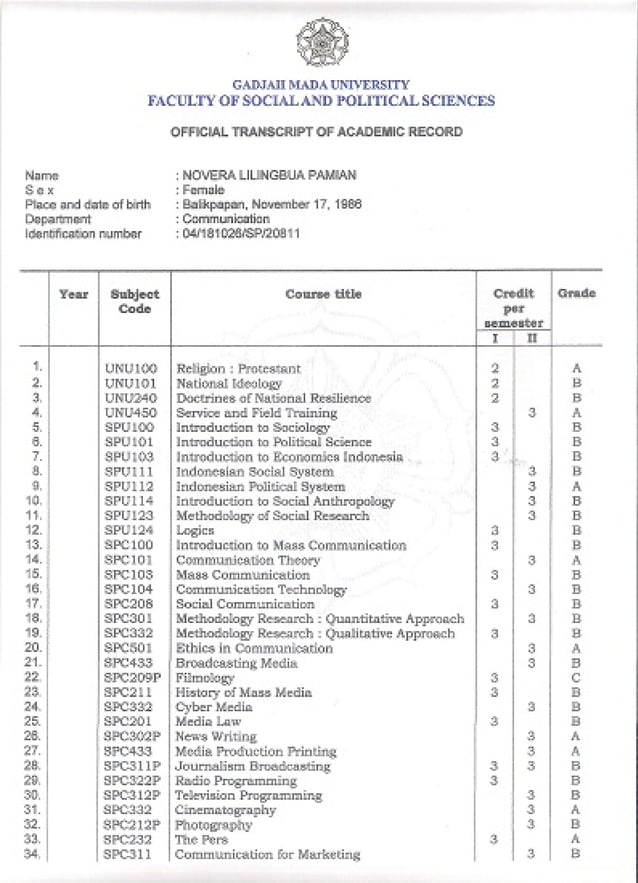 certificate & official transcript | PDF