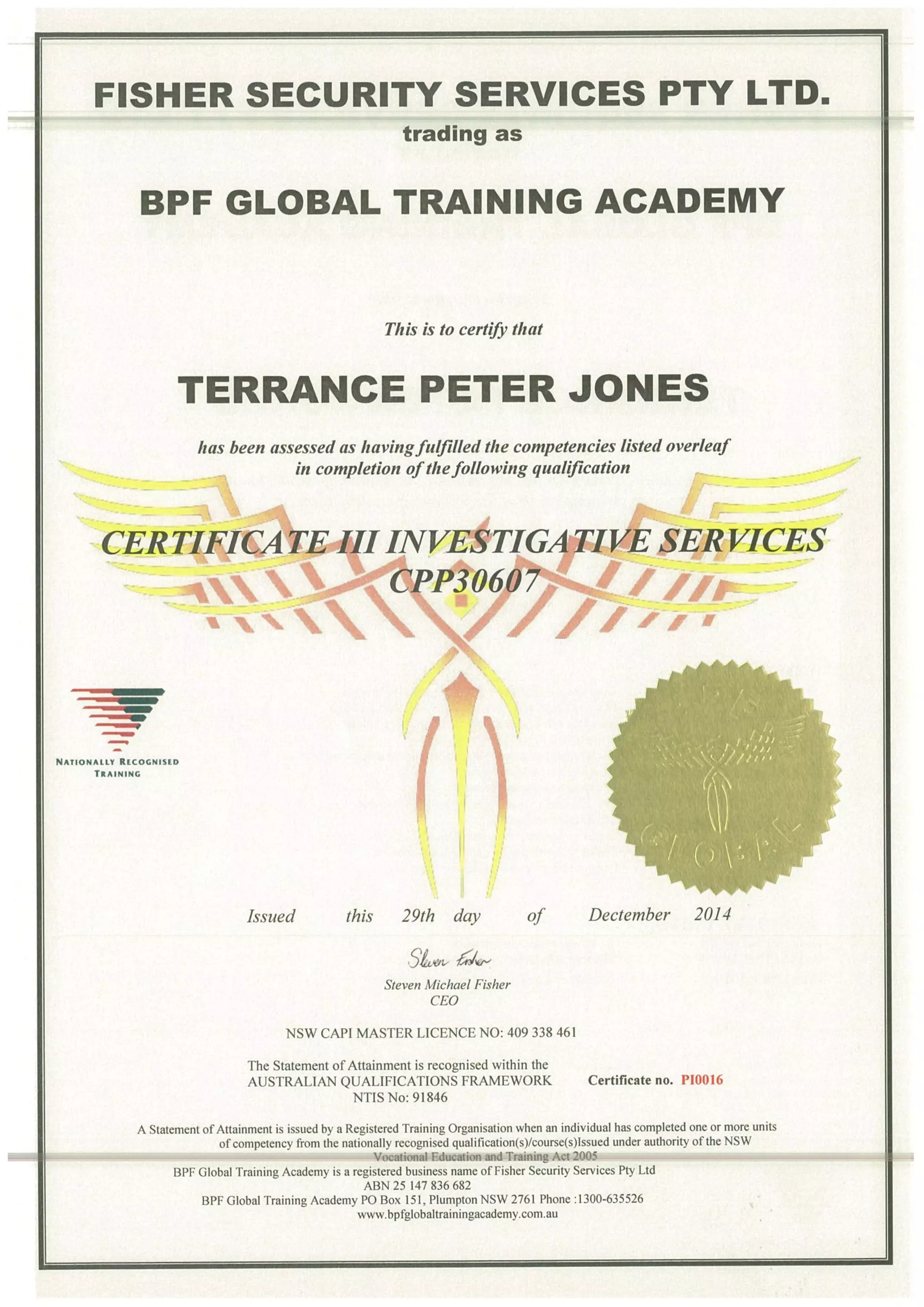 Certificate III - Investigations | PDF