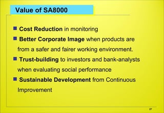 SA 8000 (SOCIAL ACCOUNTABILITY) | PPT