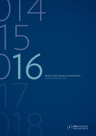 ITM Power Annual Report 2016 | PDF