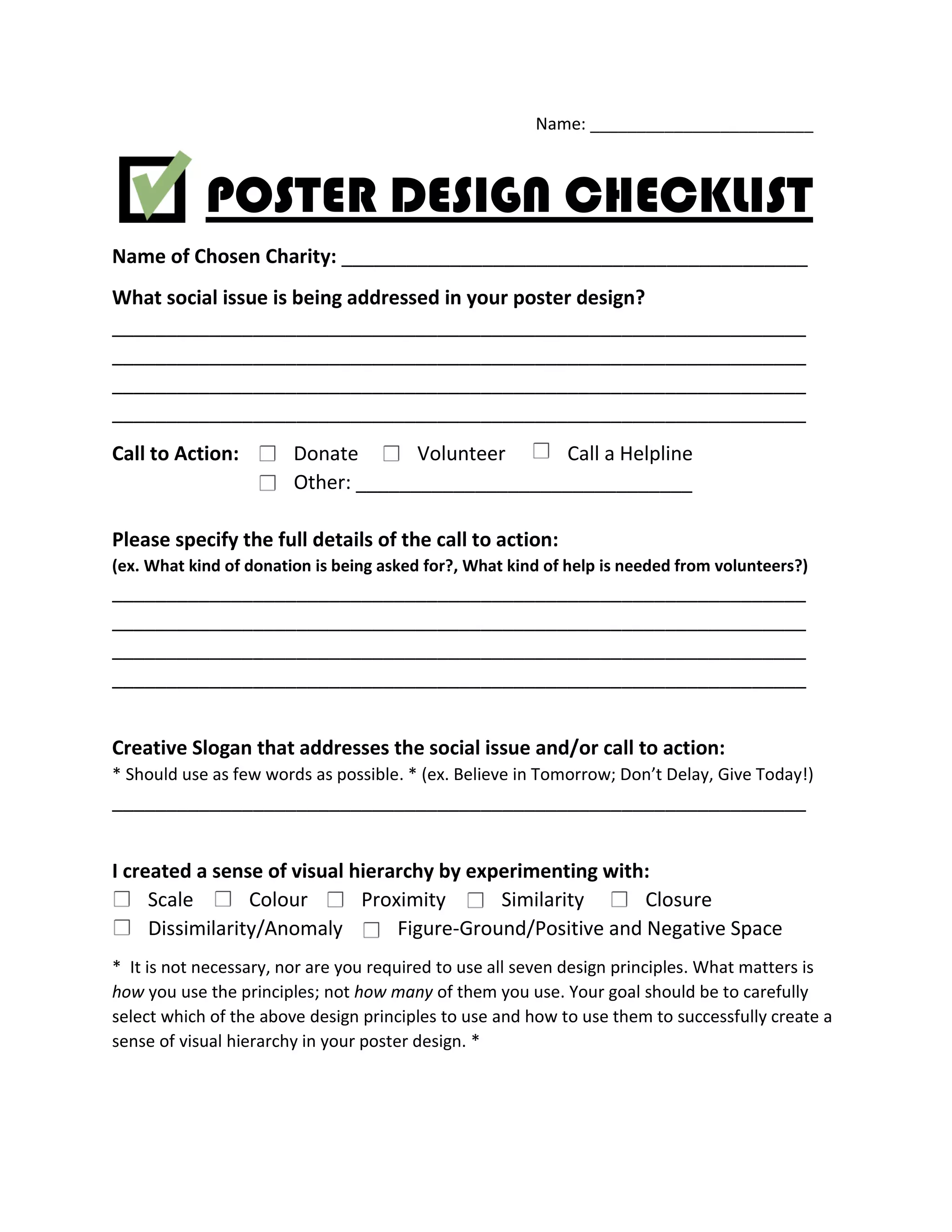 Poster Design Checklist | PDF