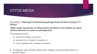 CONSERVATIVE MANAGEMENT OF OTITIS MEDIA final | PPTX
