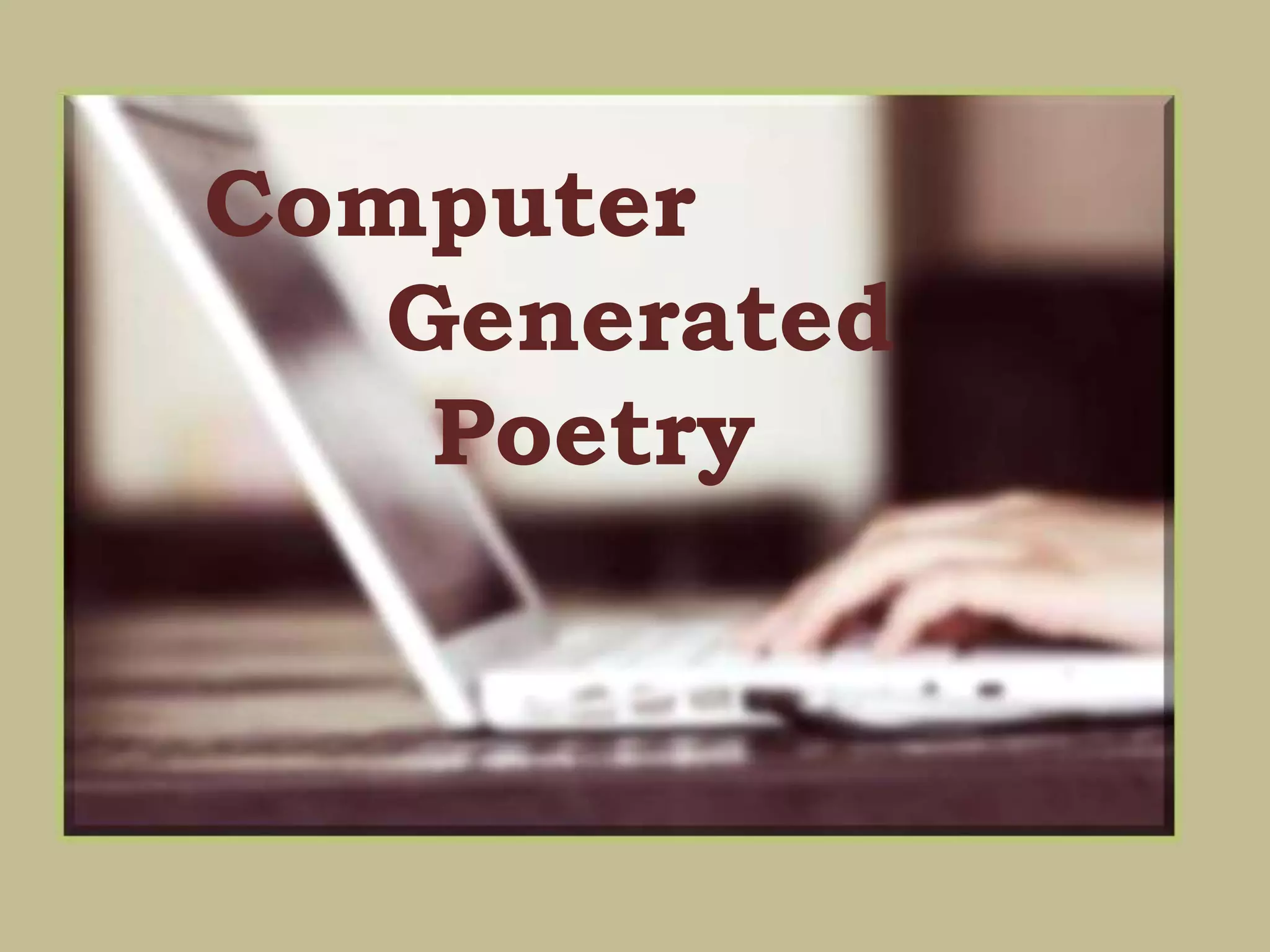 computer poetry | PPSX