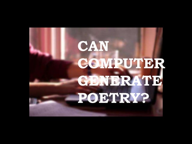 computer poetry | PPT