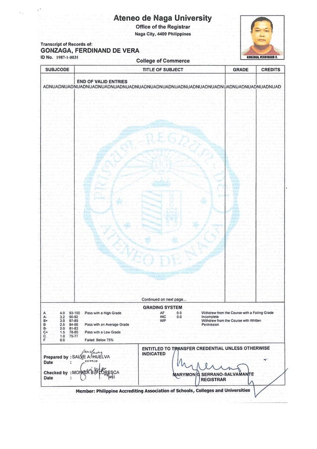 Bachelor's Degree Authenticated Documents | PDF