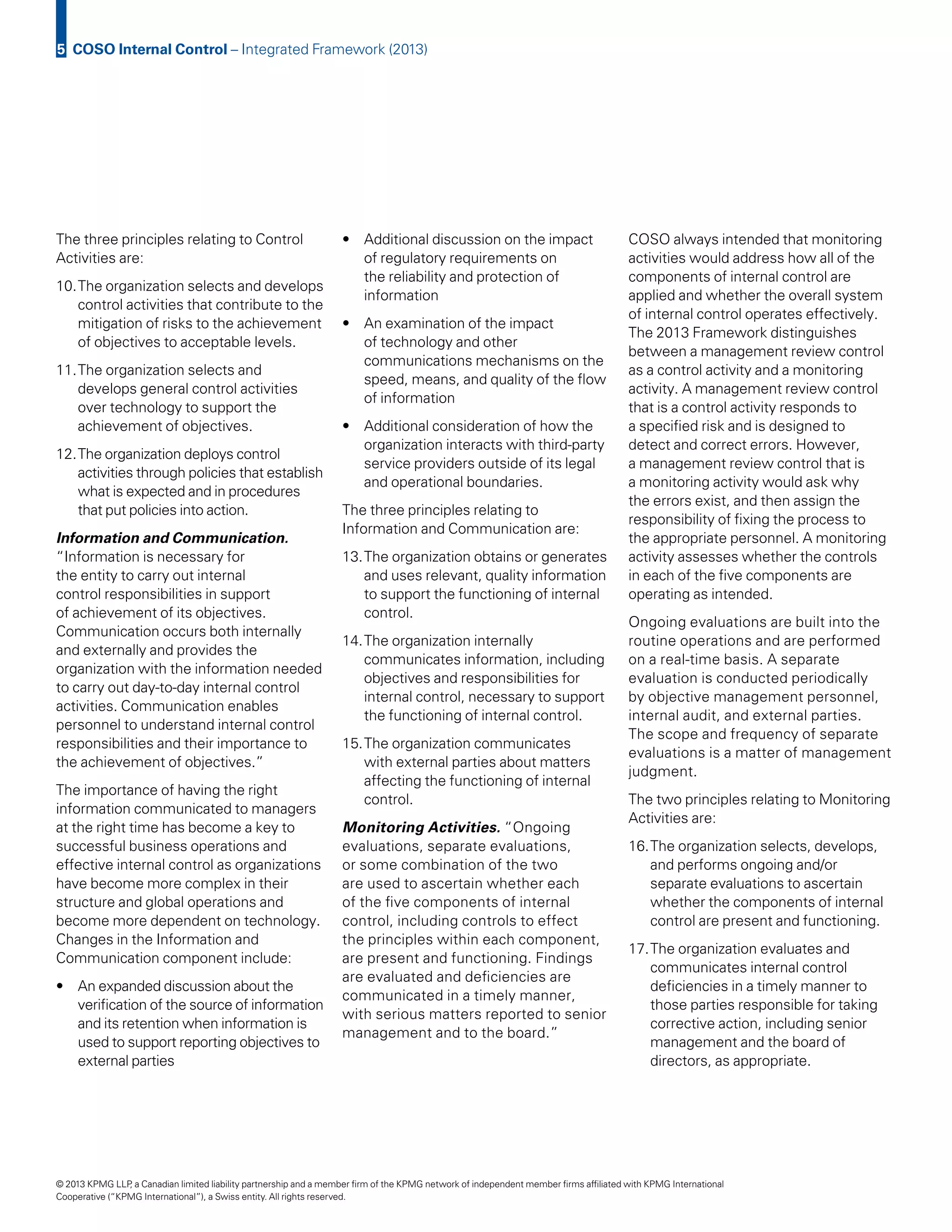 KPMG-New-COSO-2013-Framework-WHITEPAPER-V4 | PDF