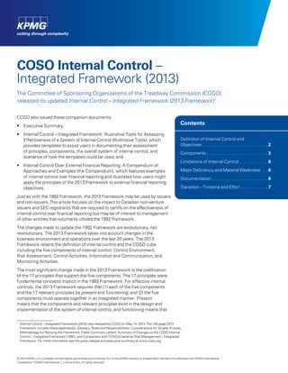 KPMG-New-COSO-2013-Framework-WHITEPAPER-V4 | PDF