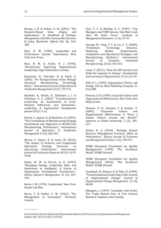 Operational Excellence and Change Management in Malaysia Context | PDF