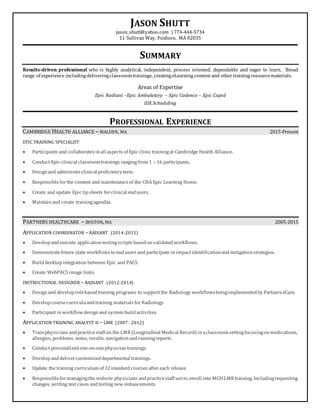 Jason Shutt Resume | PDF