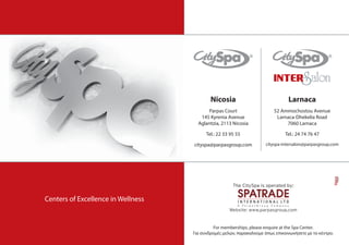 Cityspa spa menu | PDF