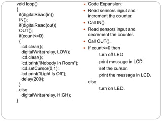 Bidirectional Visitor Counter with Automatic ON-OFF Switch2 | PPTX