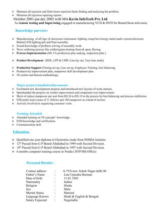 Rakesh burman resume | DOC