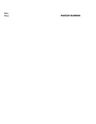 Rakesh burman resume | DOC