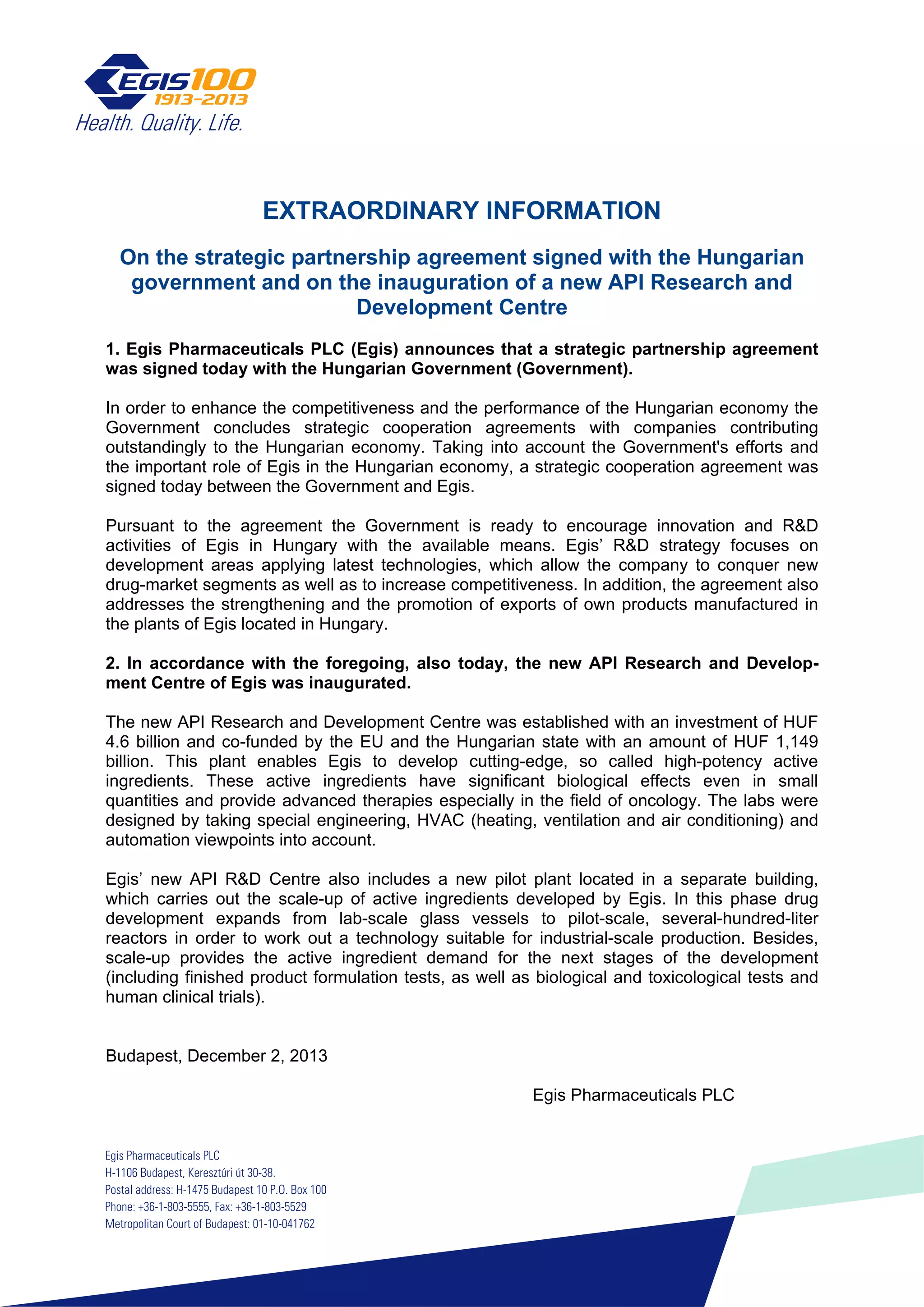 EGIS_HP_API_RD_Facilities | PDF