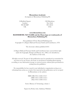 History of Technology Volume 1 1st Edition A. Rupert Hall | PDF