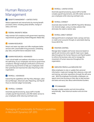 Microsoft Dynamics GP Capabilities Guide 2015_US | PDF