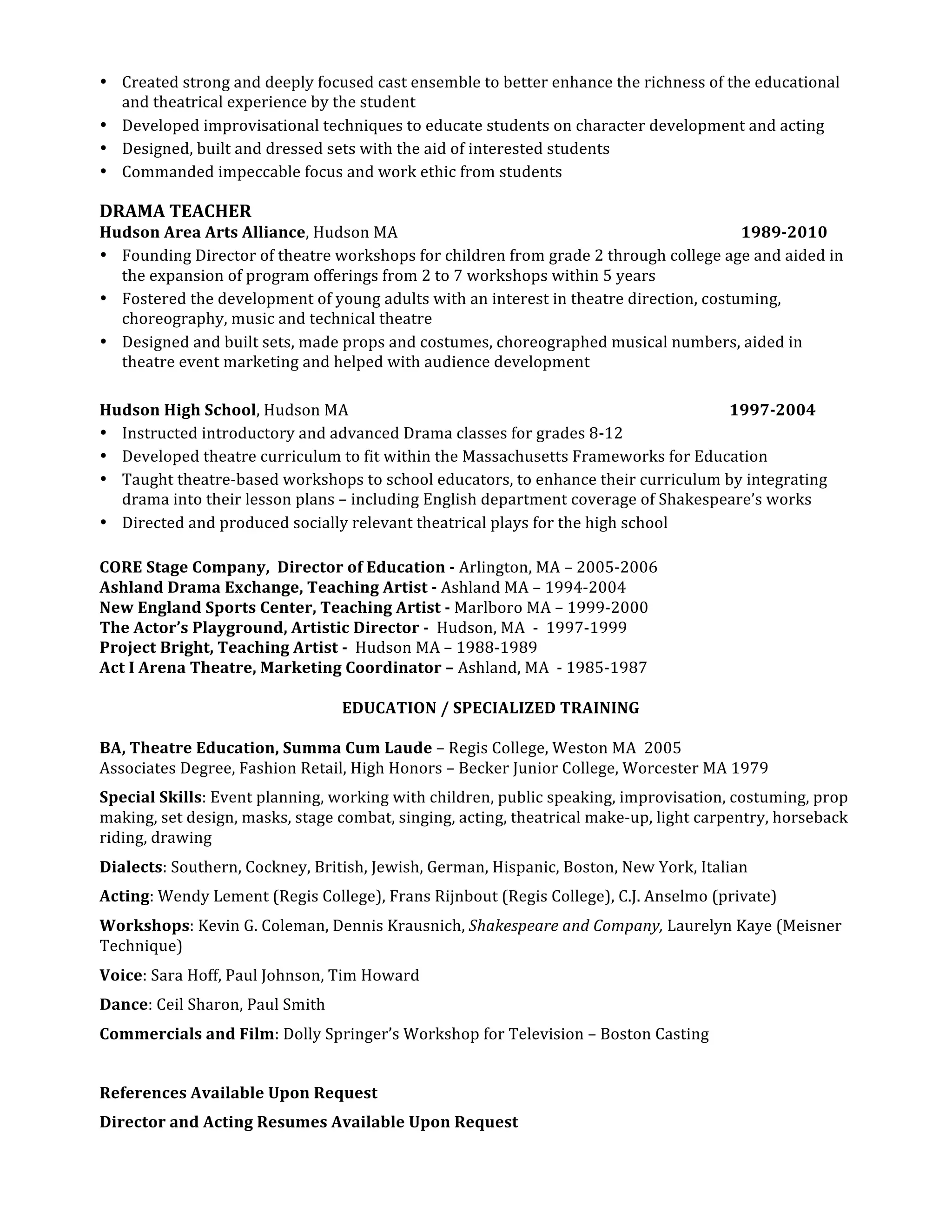 Lynne Johnson Resume Jan 2016 | PDF