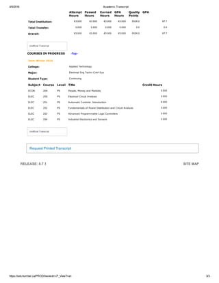 Academic Transcript | PDF