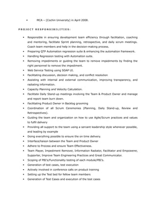 8 Yr Software QA_Resume_Automation and Manual | PDF