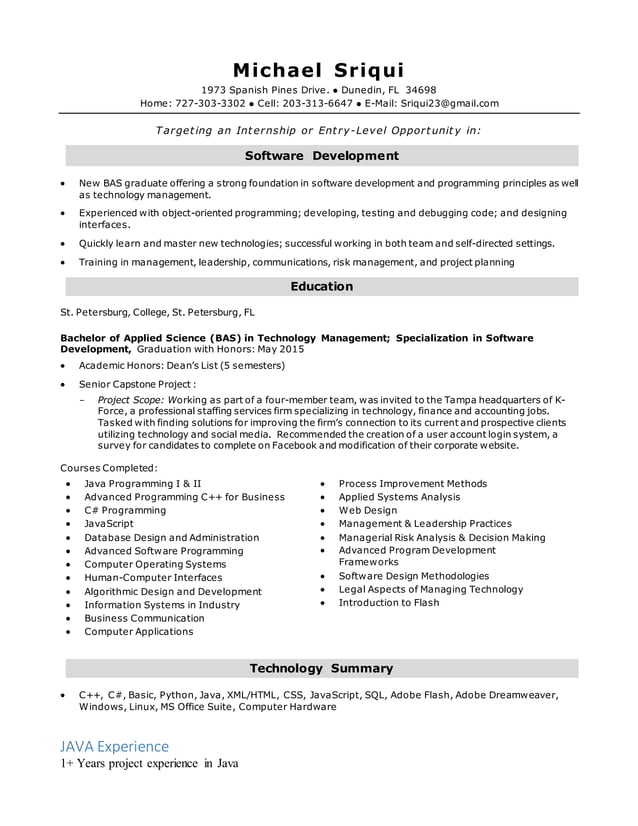 Michael's Resume | DOCX