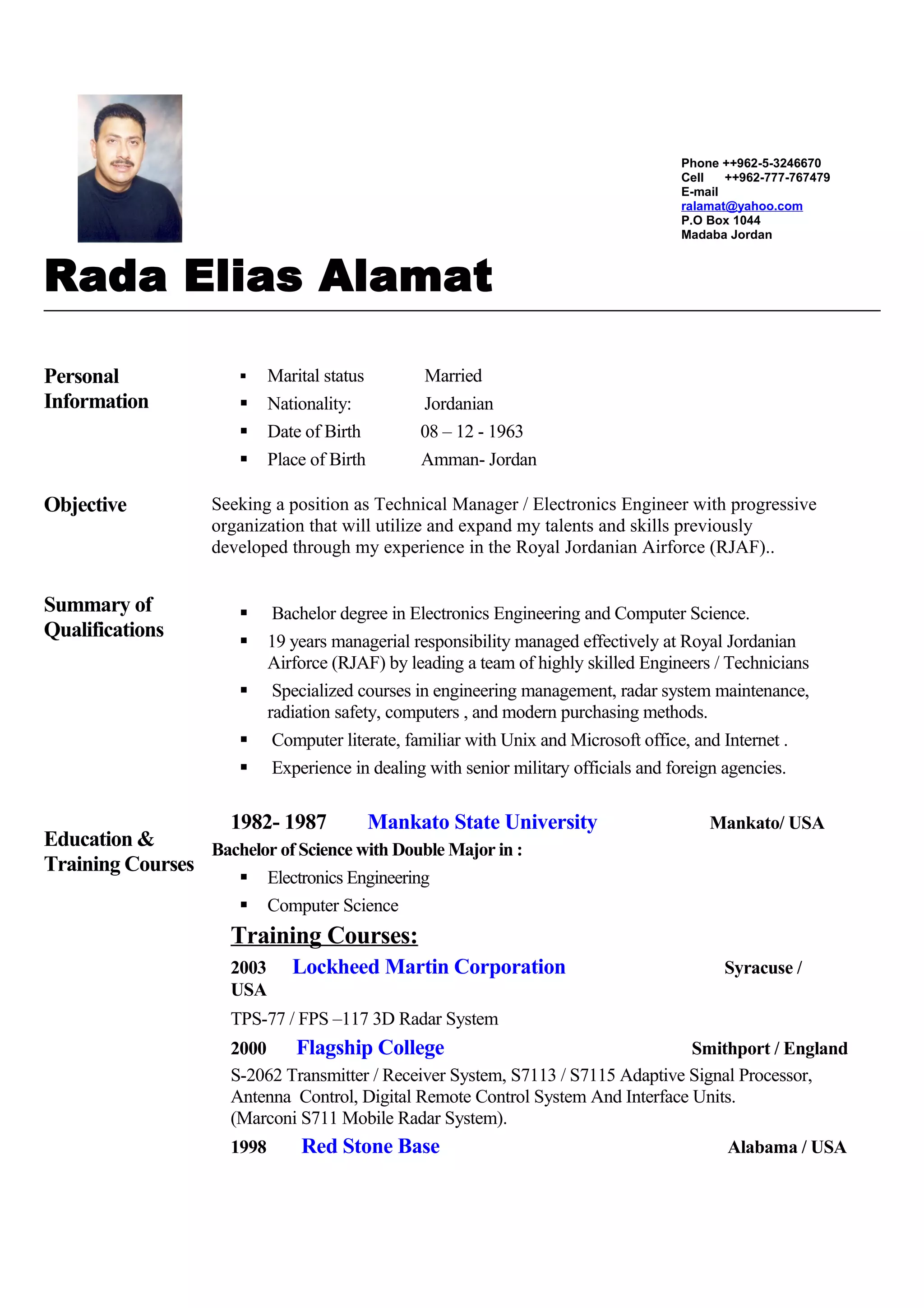 Rada FINAL C.V1 | Computing | Technology & Computing