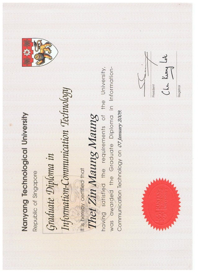 Graduate Diploma in IT from NTU | PDF