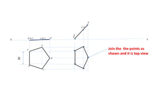 Step by Step Process of Projection of Pentagonal Plane New approach | PPTX