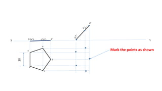 Step by Step Process of Projection of Pentagonal Plane New approach | PPTX