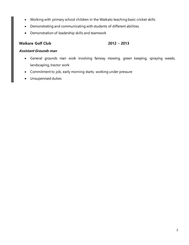 Mitchell Hickey CV | PDF