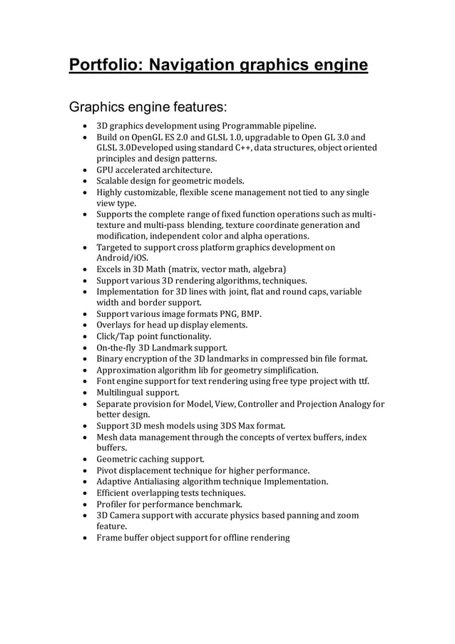 PortfolioGLPI_Graphics_Engine | PDF