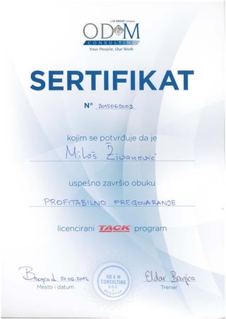 Milos Zivanovic - Profitabilno pregovaranje | PDF