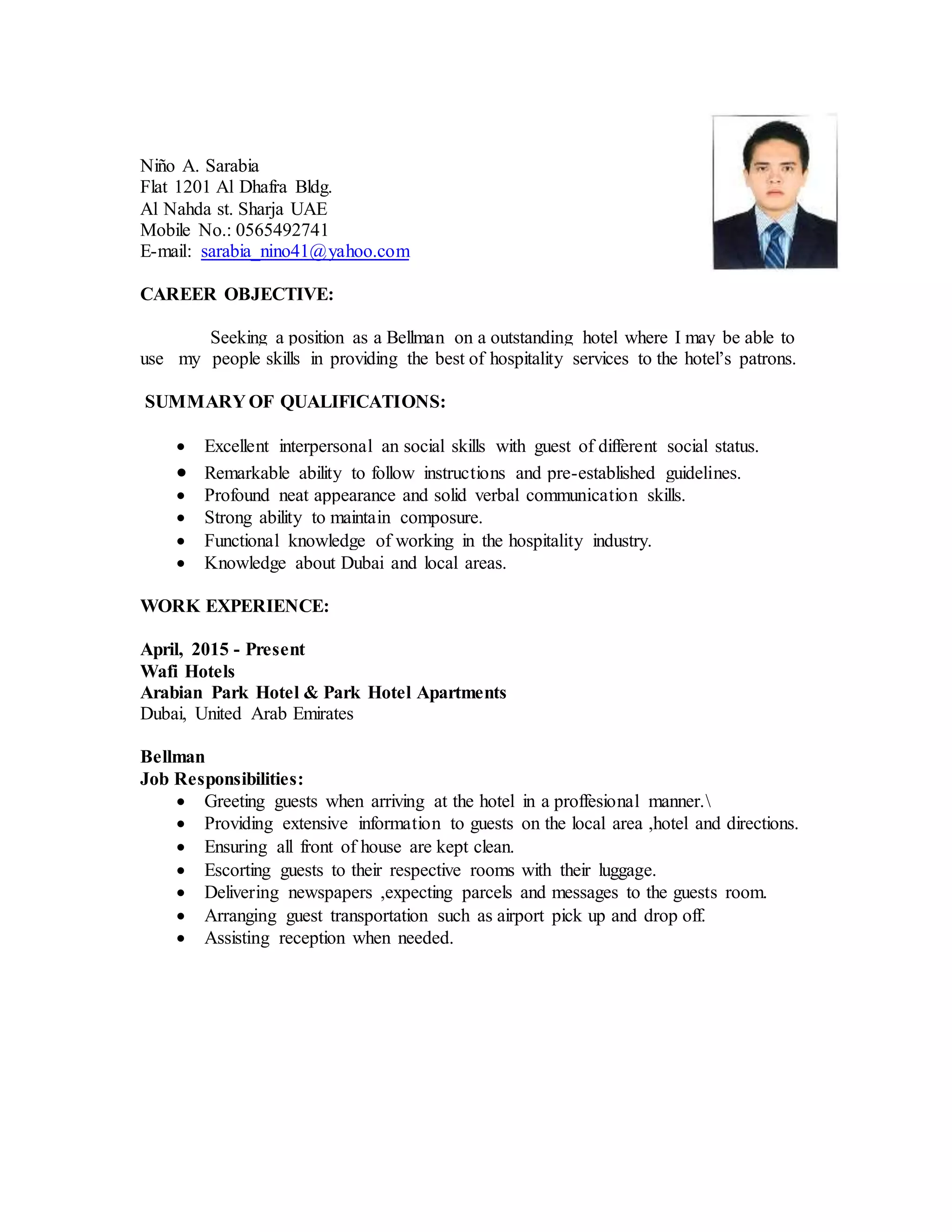 Nino Sarabia cv | DOCX