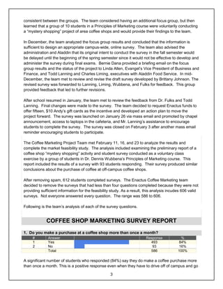 Coffee Market Feasibility Study (Final) | PDF