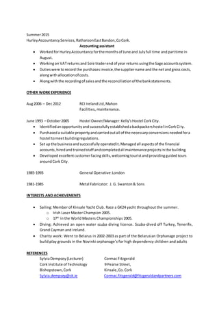 Curriculum Vitae of Paul Swanton | DOCX