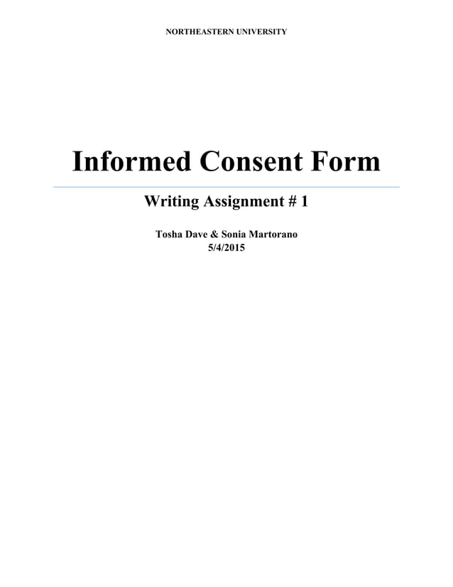 Informed Concent Form | PDF
