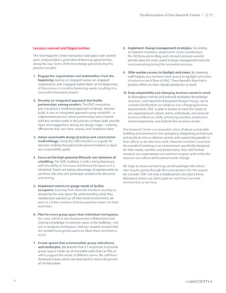 The Renovation of One Haworth Center | PDF