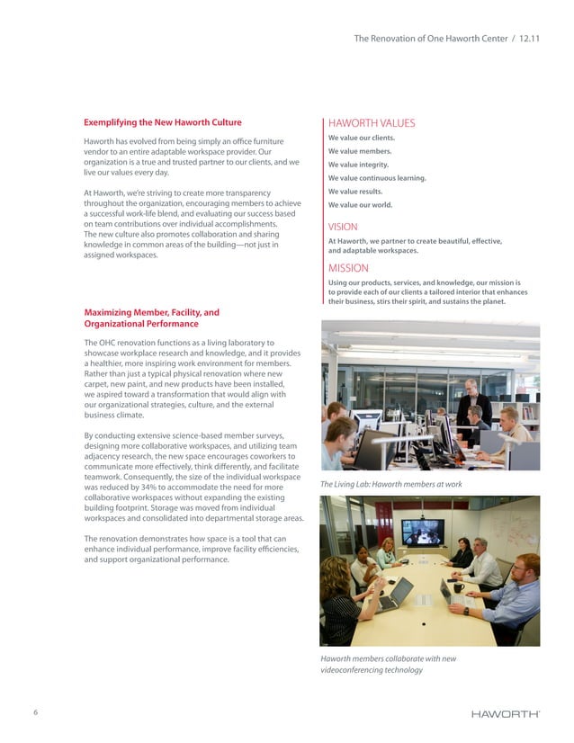 The Renovation of One Haworth Center | PDF