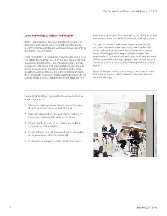 The Renovation of One Haworth Center | PDF