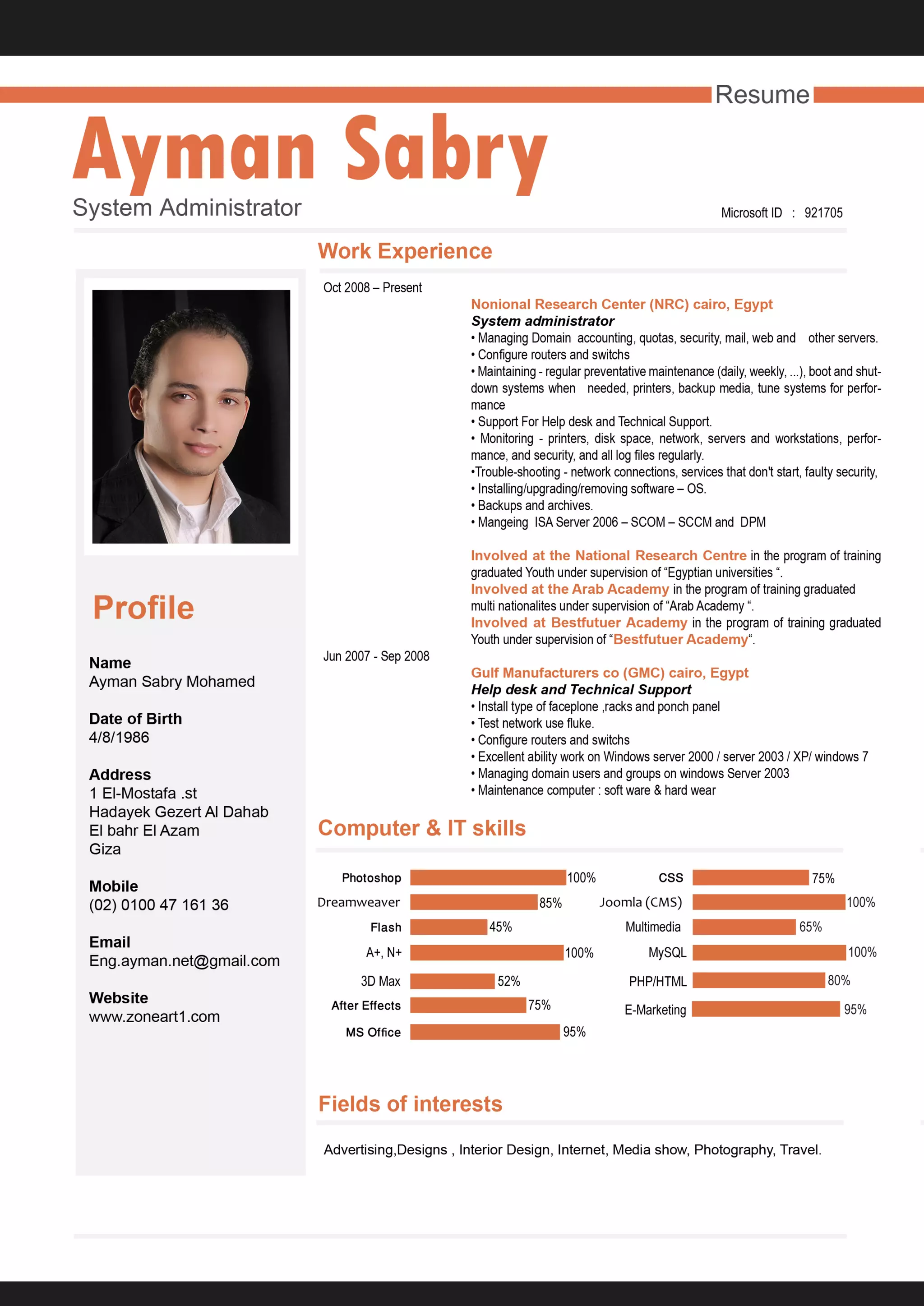 CV (Ayman Sabry Mohamed) | PDF